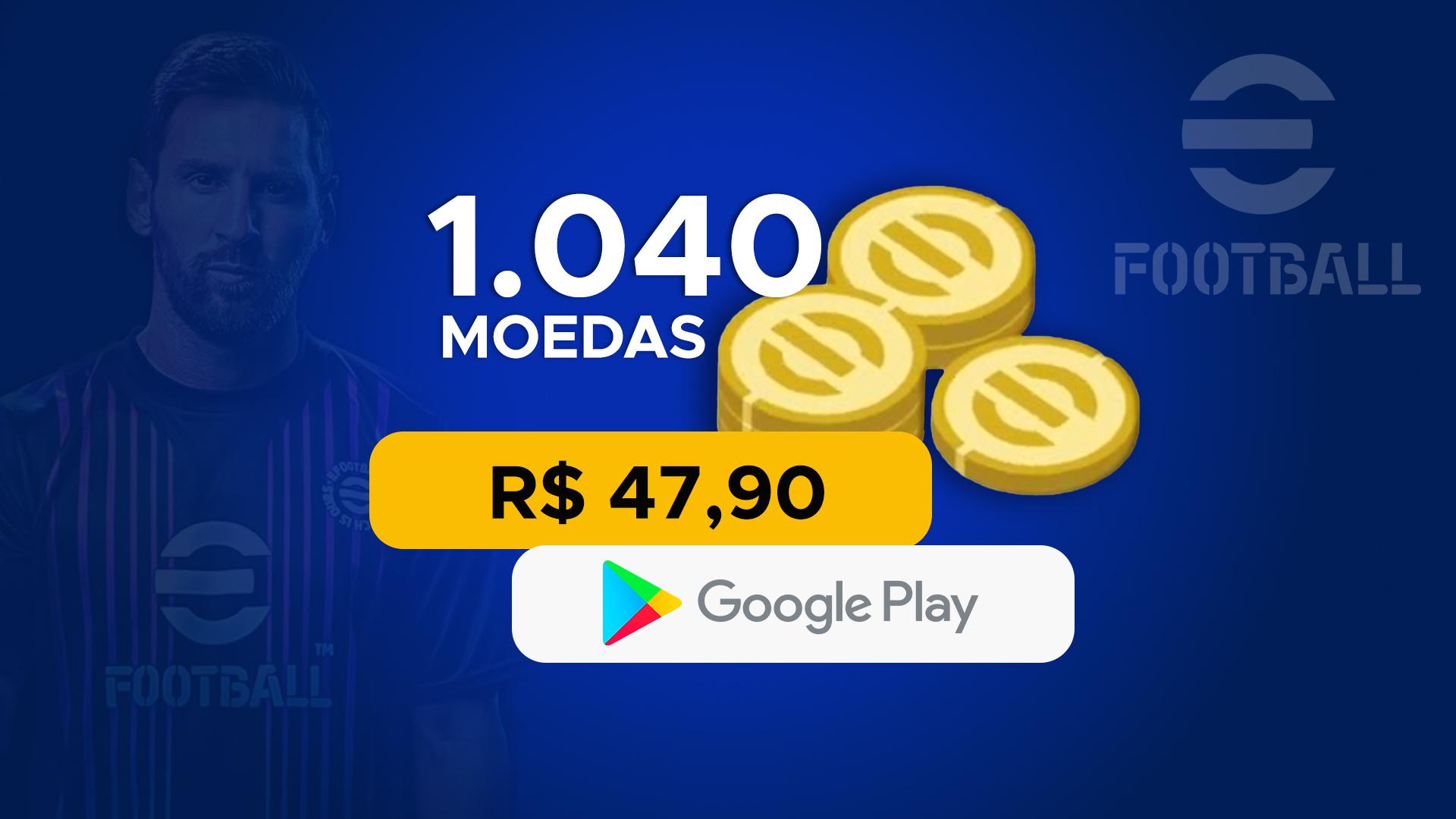 eFootball - 1.040 moedas com Google Play | Hype Games