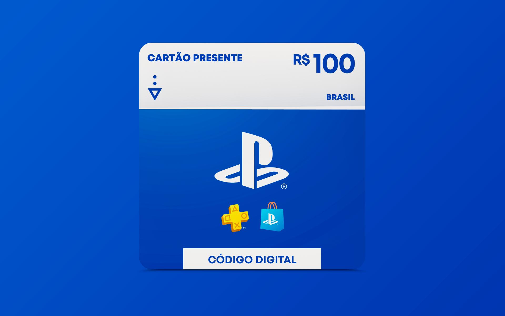 R$100 Gift Card PlayStation Store - Cartão Presente [Exclusivo Brasil ...