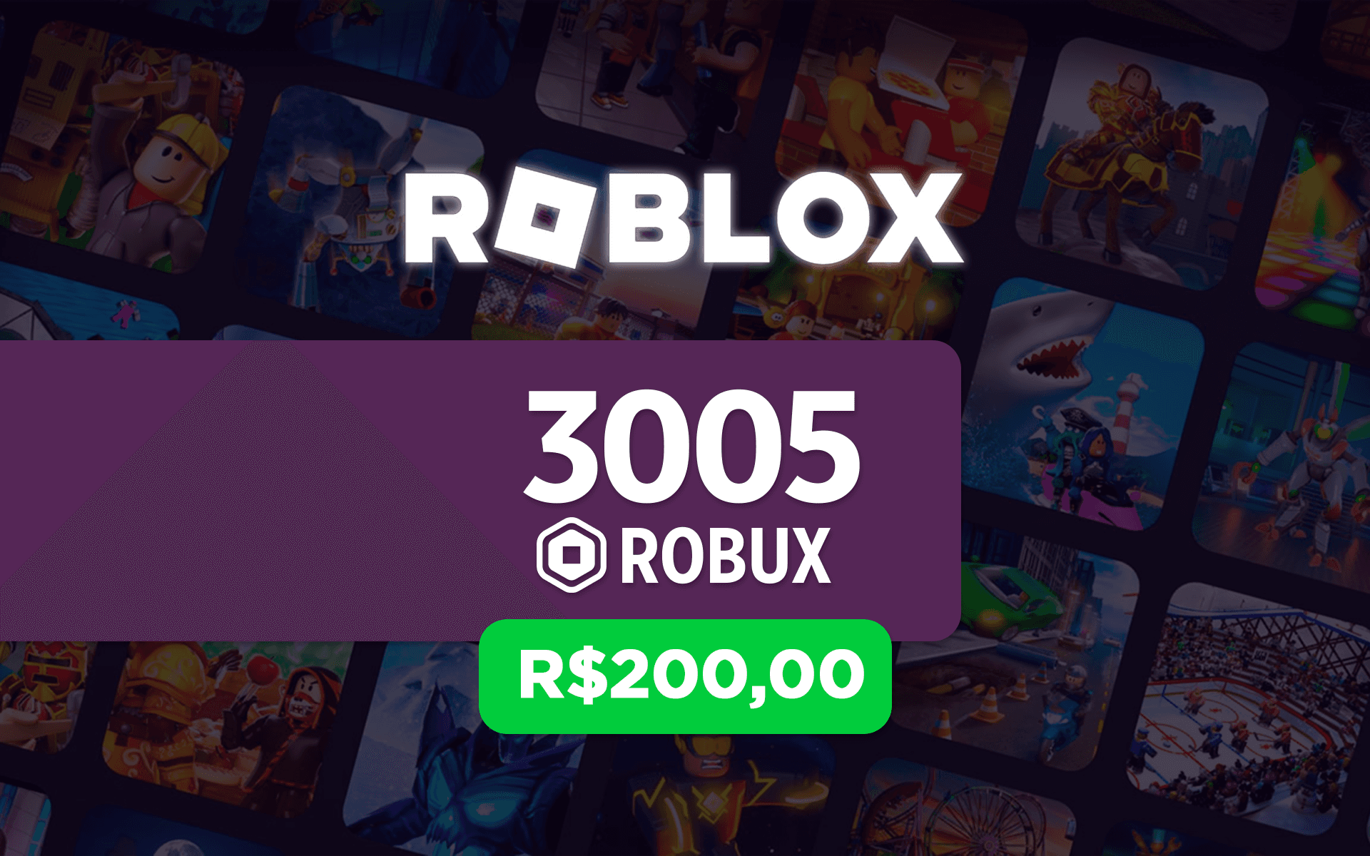 R$200 Roblox - Cartão Presente Digital [Exclusivo Brasil] | Hype Games
