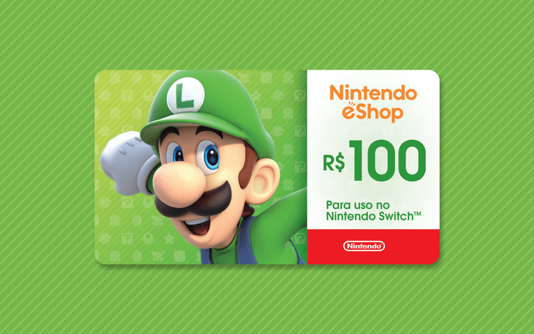 R$100 Nintendo eShop - Cartão Presente | Hype Games